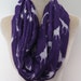 Purple and White Giraffe Print Infinity / Long Scarf Gift | Etsy