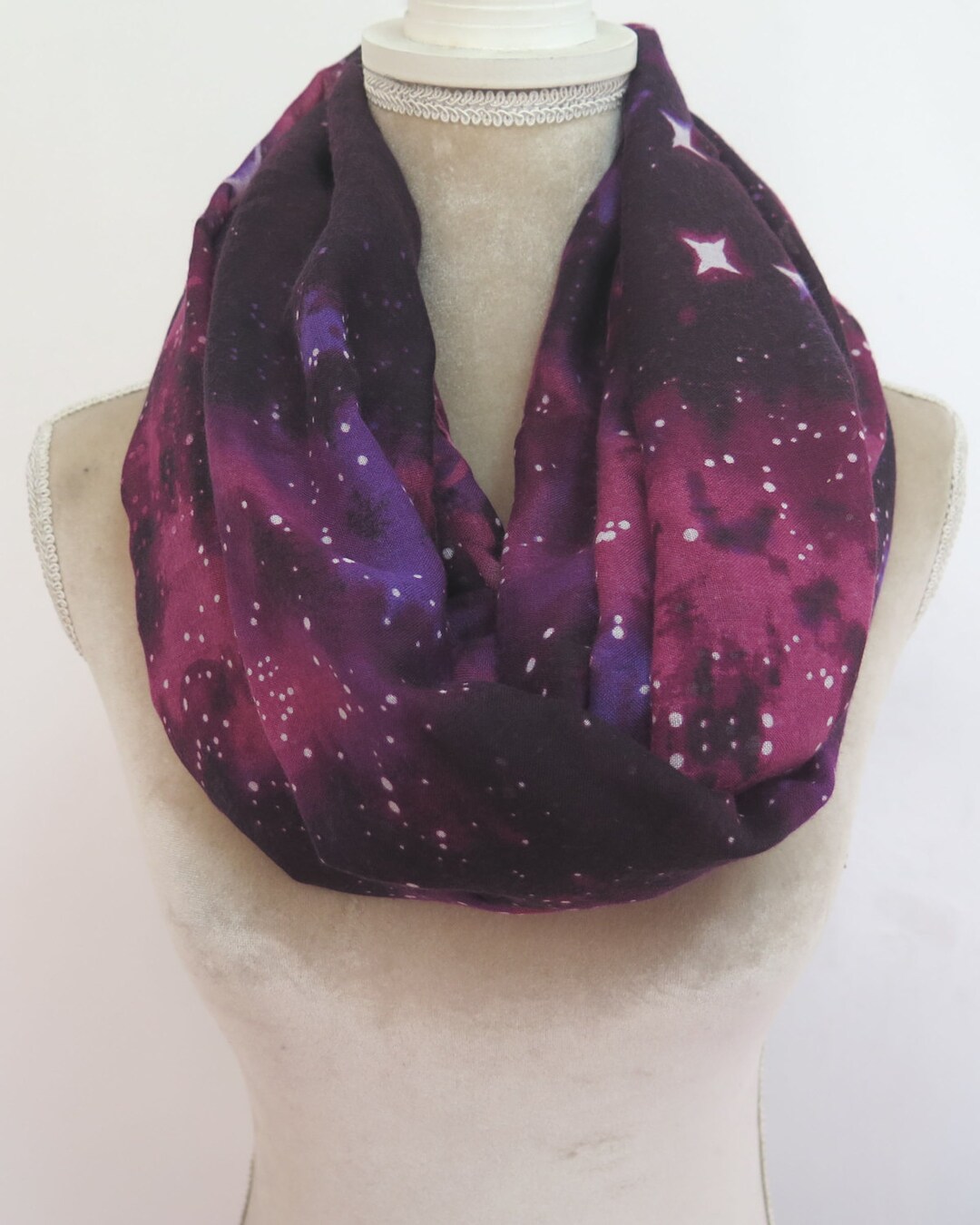 Purple Galaxy Print Infinity Loop Scarf Women's Accessories Gift ...
