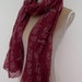 Dark Red Music Notes Print Infinity / Long Scarf Women's Accessories ...