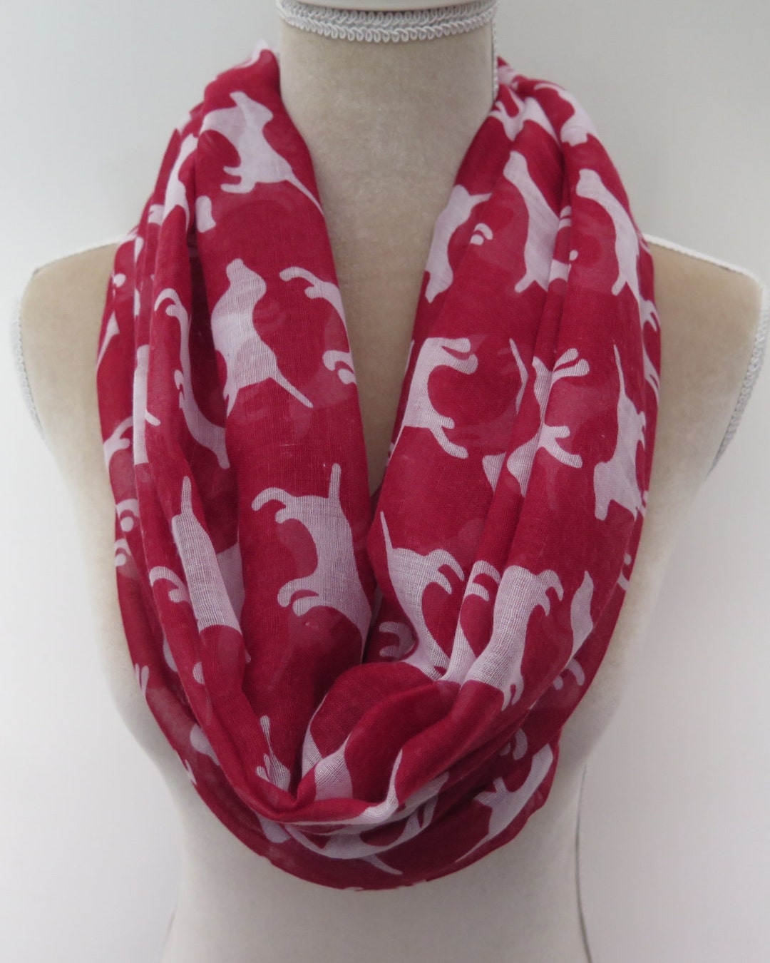 Red Labrador Print Infinity / Long Scarf Gift Ideas for Dog Lovers - Etsy
