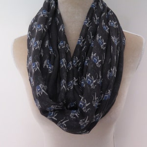Black Elephant Print Infinity / Long Scarf Women's Accessories Gift ...
