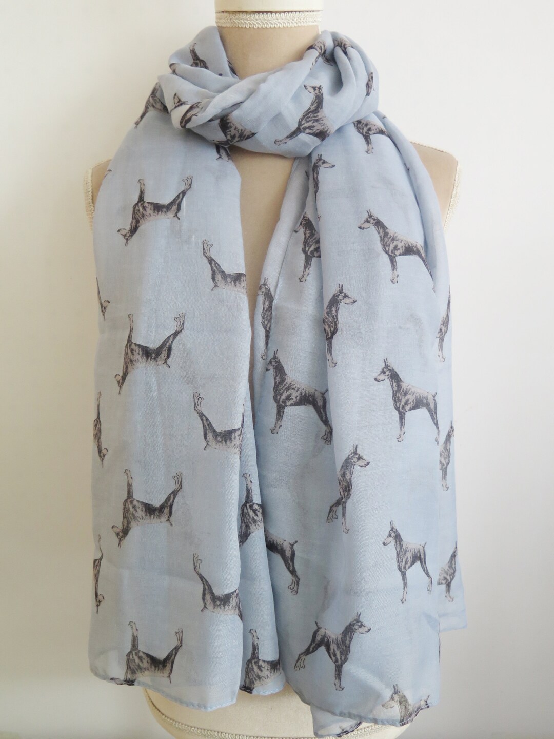 Doberman Pinscher Dog Print Infinity/oblong Scarf for Women Gift ...