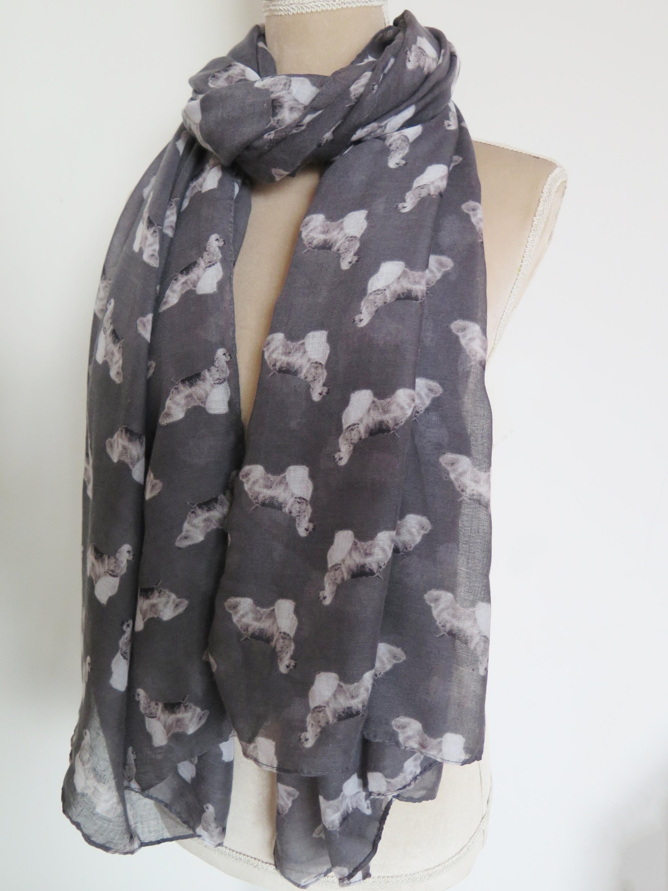 Cocker Spaniel Dog Print Infinity/oblong Scarf for Women Gift ...