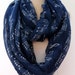 Navy Music Notes Print Infinity / Long Scarf Women's - Etsy
