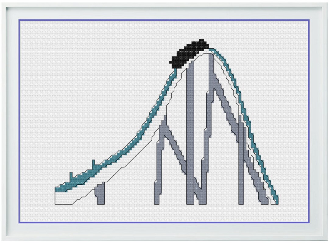 Hyper Roller Coaster Cross Stitch Pattern - Shambhala, Portaventura ...