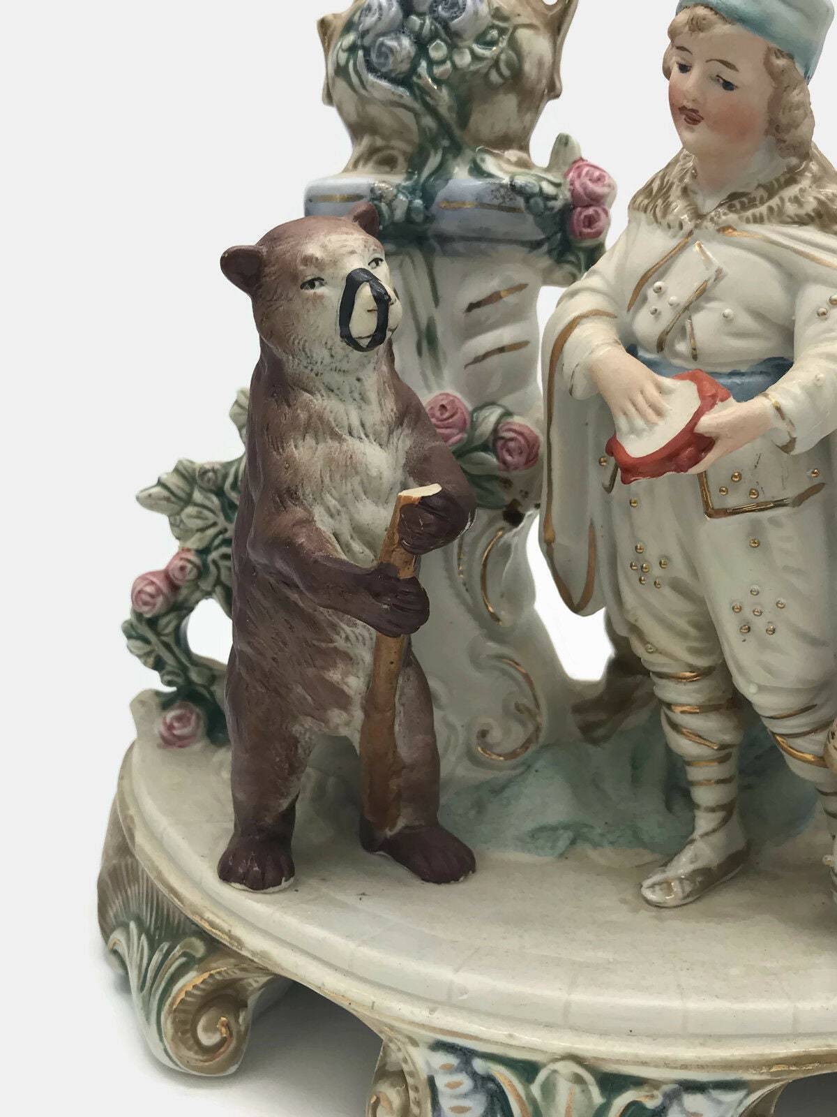 Antique German Porcelain Bisque Figurine Bear With Muzzle Children ...