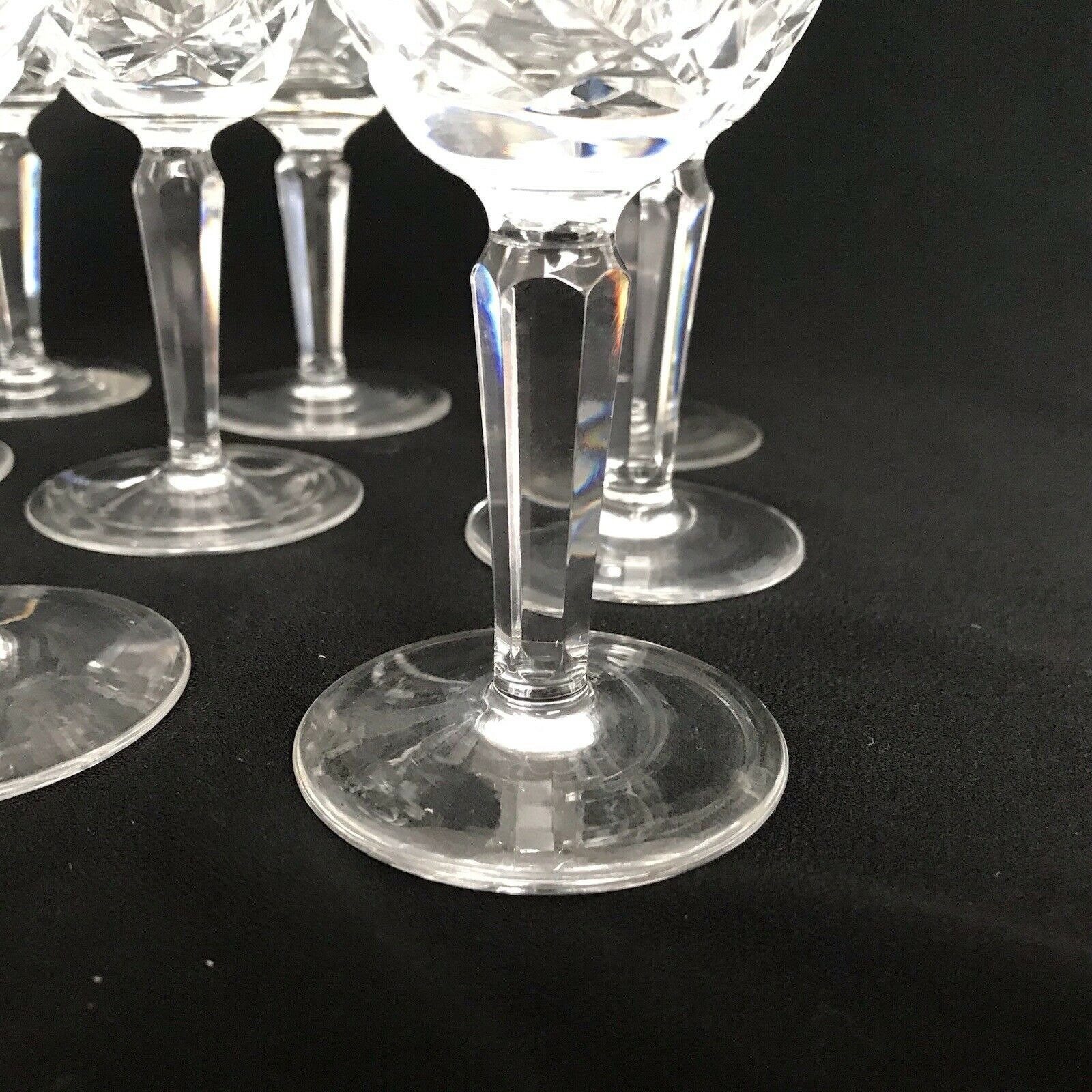 12 Waterford Ireland Cut Glass Crystal Kildare White Wine Glasses 5-7/8 ...