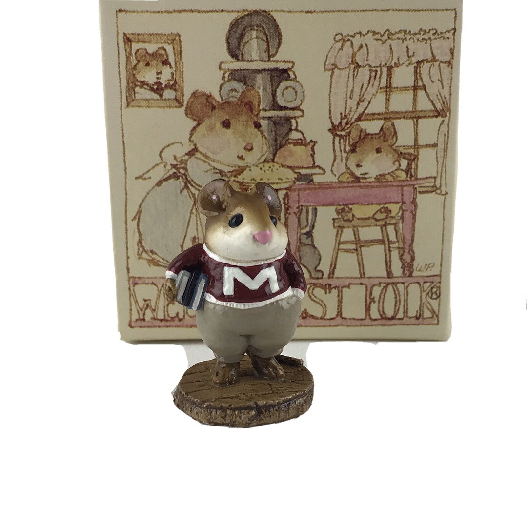 Wee Forest Folk 1986 Campus Mouse Miniature Figurine Signed by William ...