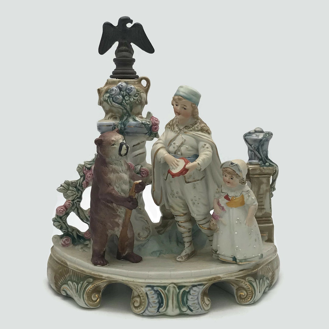 Antique German Porcelain Bisque Figurine Bear With Muzzle Children ...