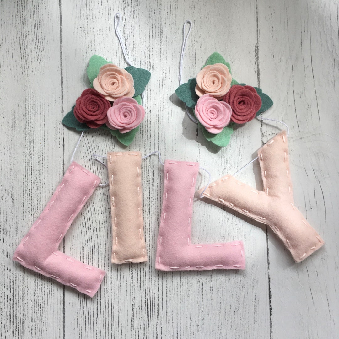 Baby Girl Name Banner Name Sign for Girl Nursery Decor - Etsy