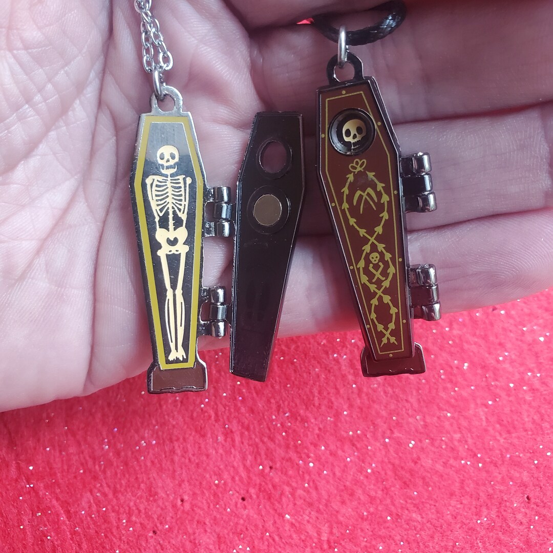 Rocky Horror Coffin Necklace With Glow in Dark Skeleton, Coffin Jewelry ...