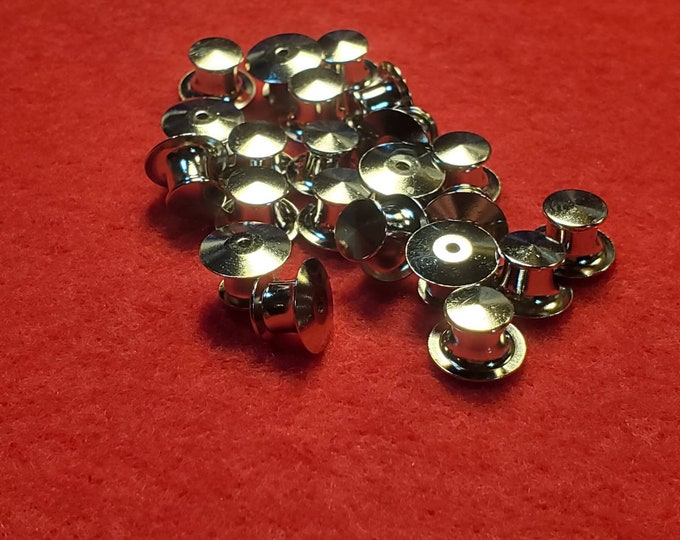 12 Pack of Locking Pin Backs / Pin Keepers Never Lose a Special Pin ...