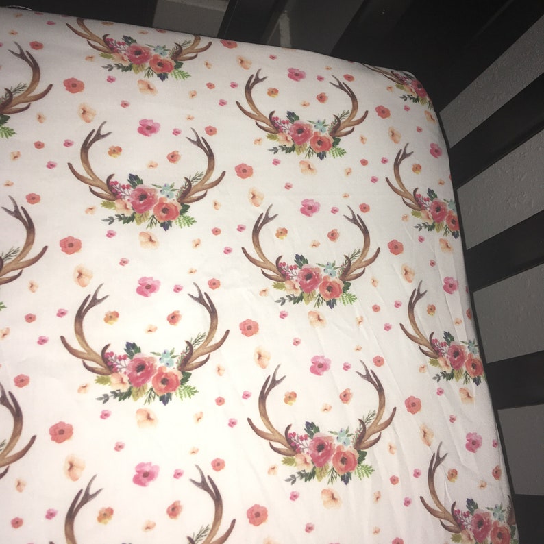 Made to Order Baby Girl Crib Bedding Set in Coral and Mint With a ...
