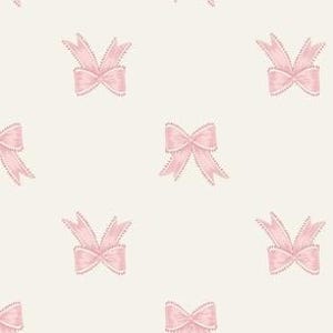 Baby Girl Bedding Set in Pink With Bows, Classic Baby Girl Nursery in ...