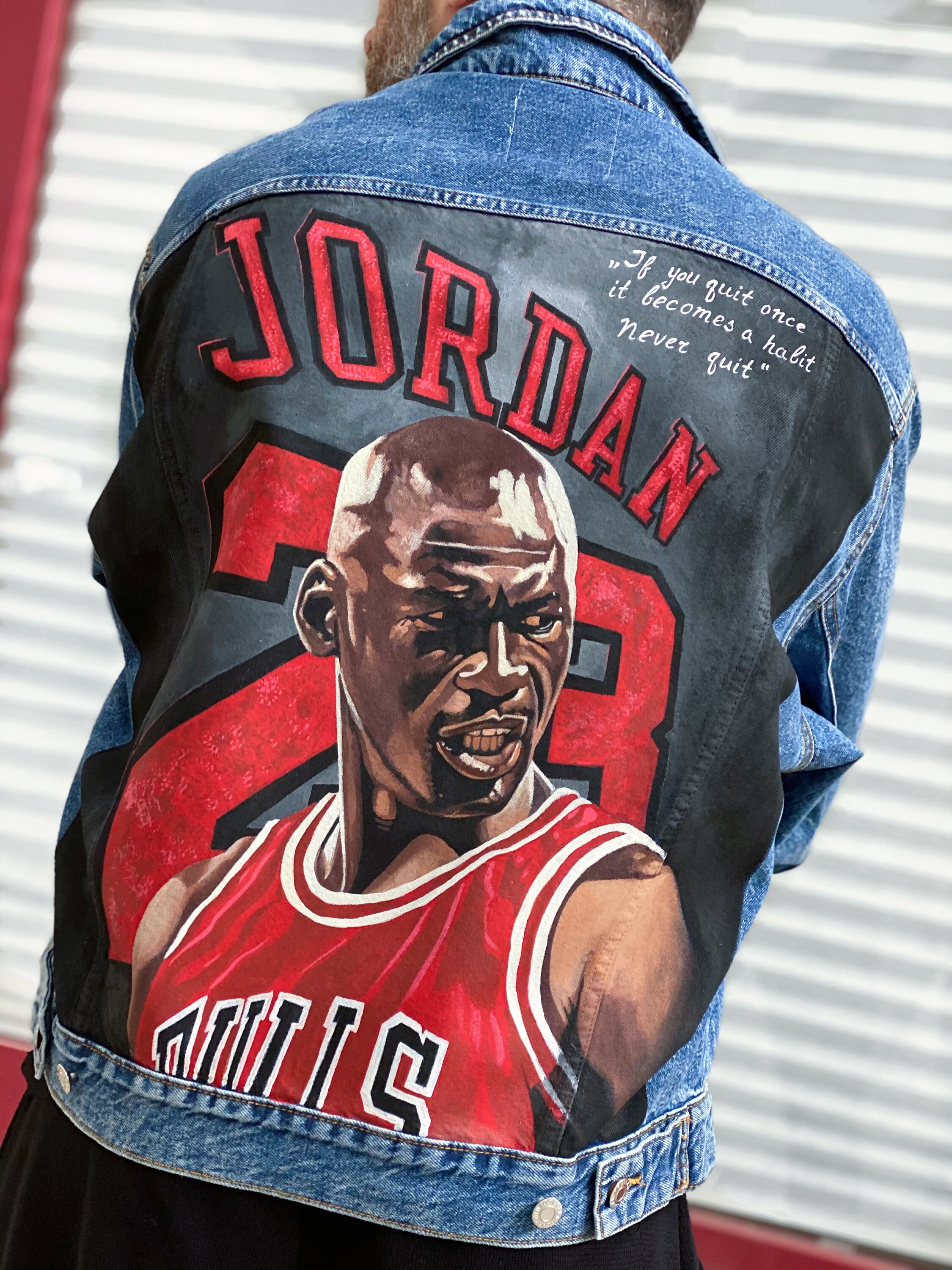 Michael Jordan I VACLAVI Custom Jacket made to Order 100% Handpainted ...