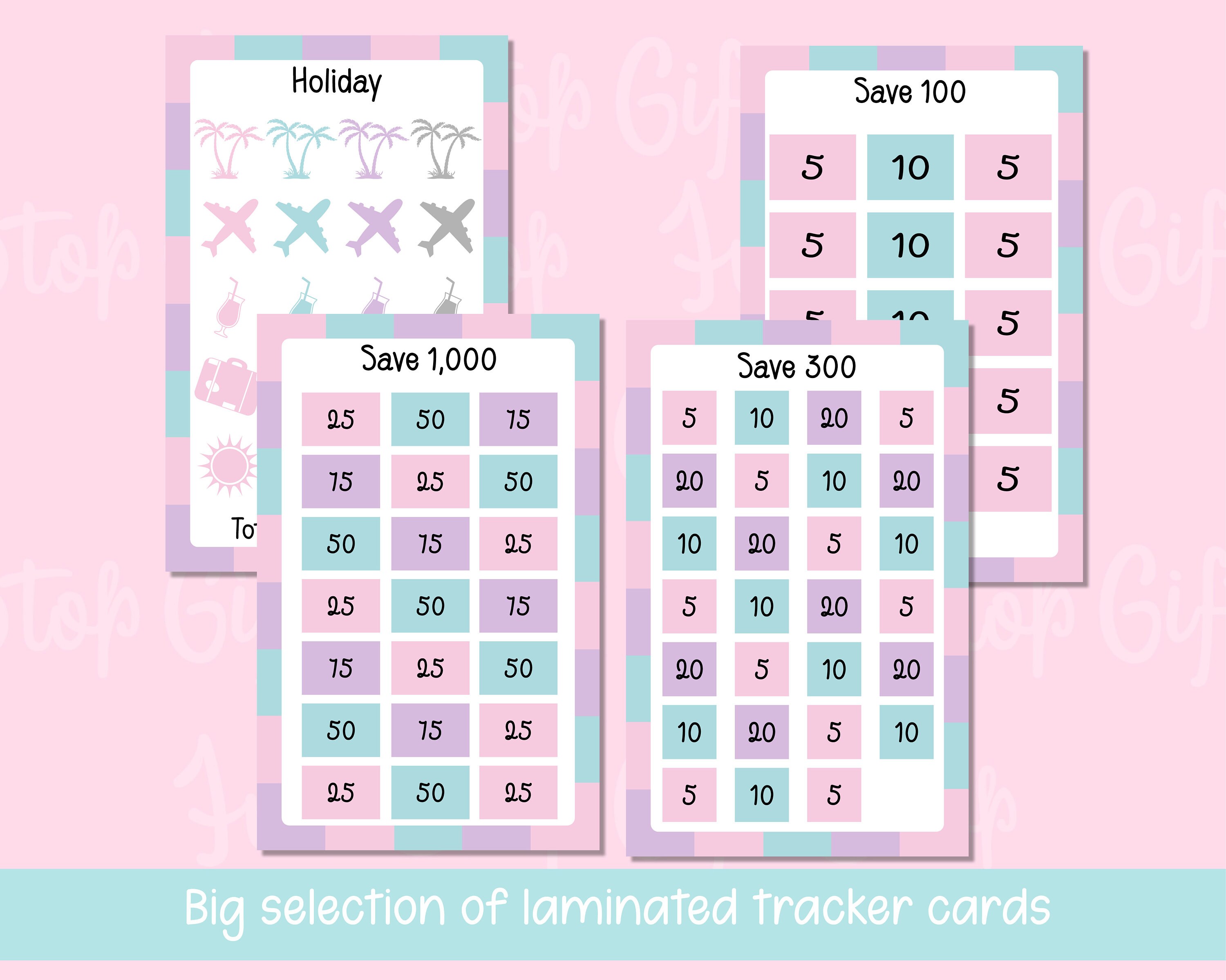 A5 Laminated Tracker Cards for Budgeting Binders - Etsy