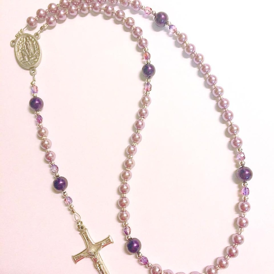 Personalized, Handmade Rosary With Glass Beads - Etsy