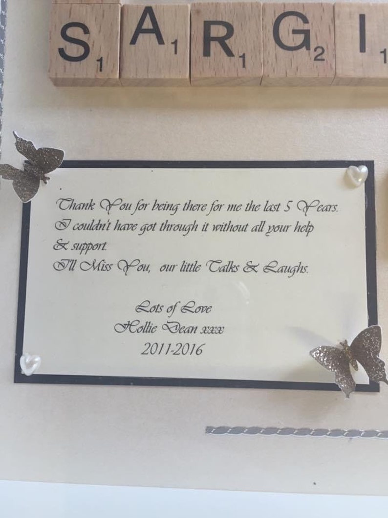 Unique Personalised Teacher Tutor Mentor Thank You Scrabble - Etsy