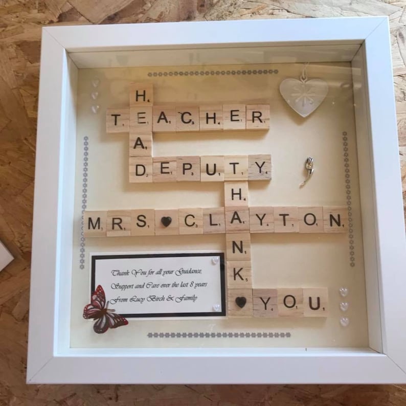 Unique Personalised Teacher Tutor Mentor Thank You Scrabble - Etsy