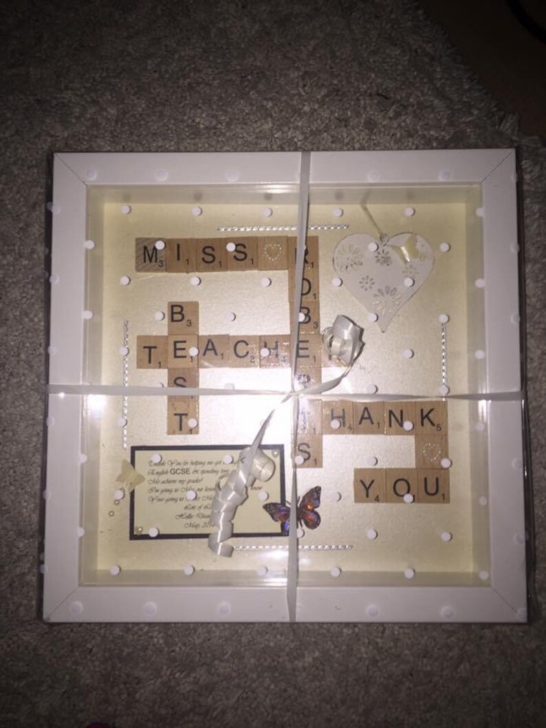 Unique Personalised Teacher Tutor Mentor Thank You Scrabble - Etsy