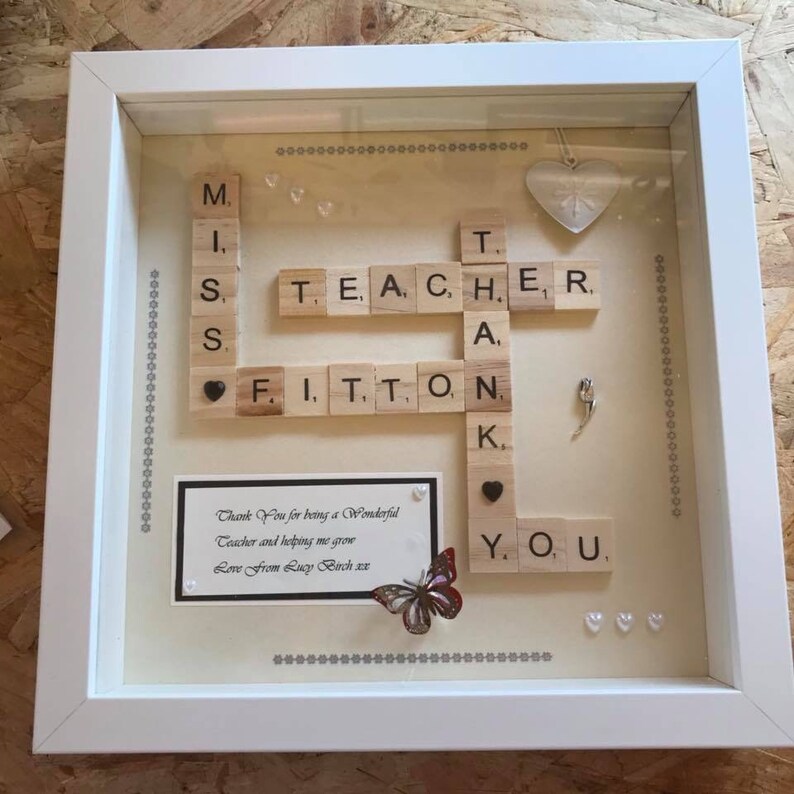 Unique Personalised Teacher Tutor Mentor Thank You Scrabble - Etsy