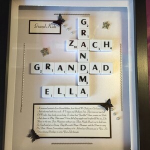 Grandparents Personalised Scrabble Frame - Etsy