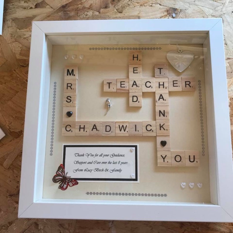 Unique Personalised Teacher Tutor Mentor Thank You Scrabble - Etsy