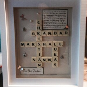 Grandparents Personalised Scrabble Frame - Etsy