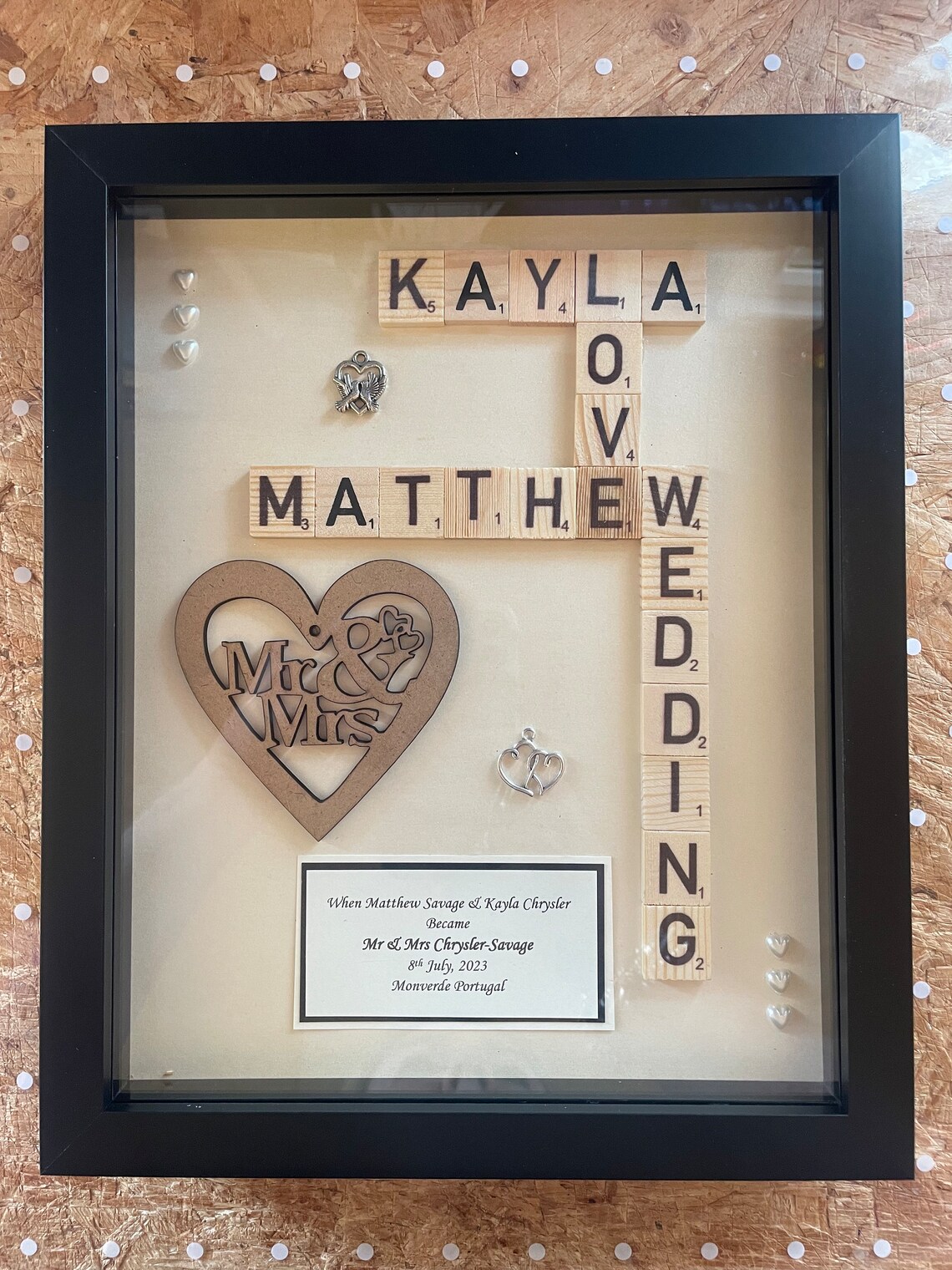 Personalised Wedding Scrabble Frame Gift - Etsy