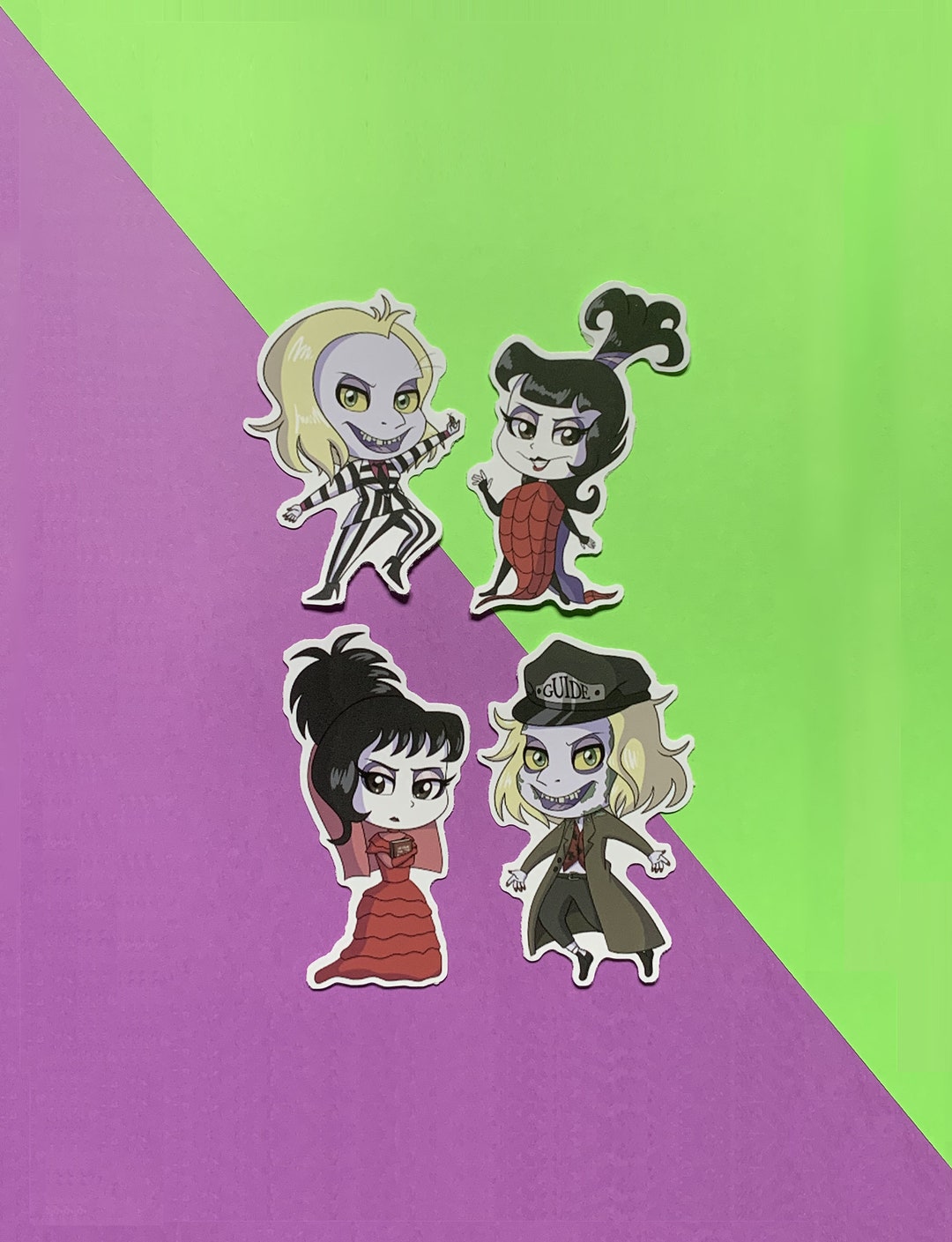 Beetlejuice Stickers Pack of 4 (RETIRING) | Movie and Cartoon - Etsy