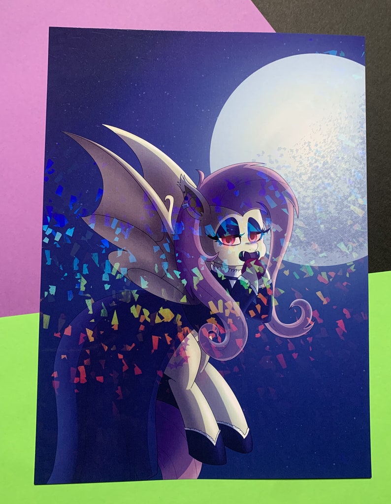 Goth Flutterbat Art Print - Etsy