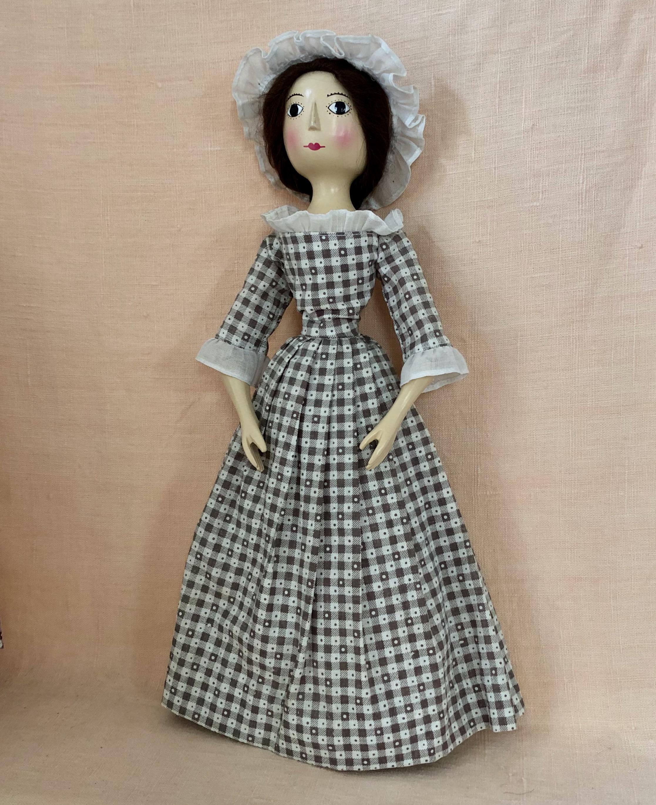 Fred Laughon's Vintage Wooden Doll, "charity", Original and Redressed ...