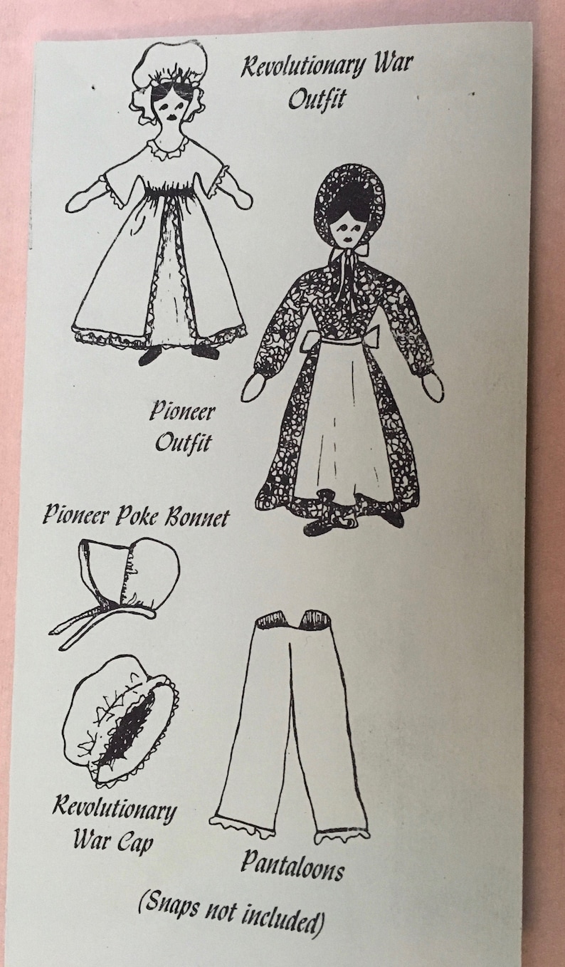 Clothing Pattern for Vintage "colonial" Souvenir Penny Wooden Doll - Etsy