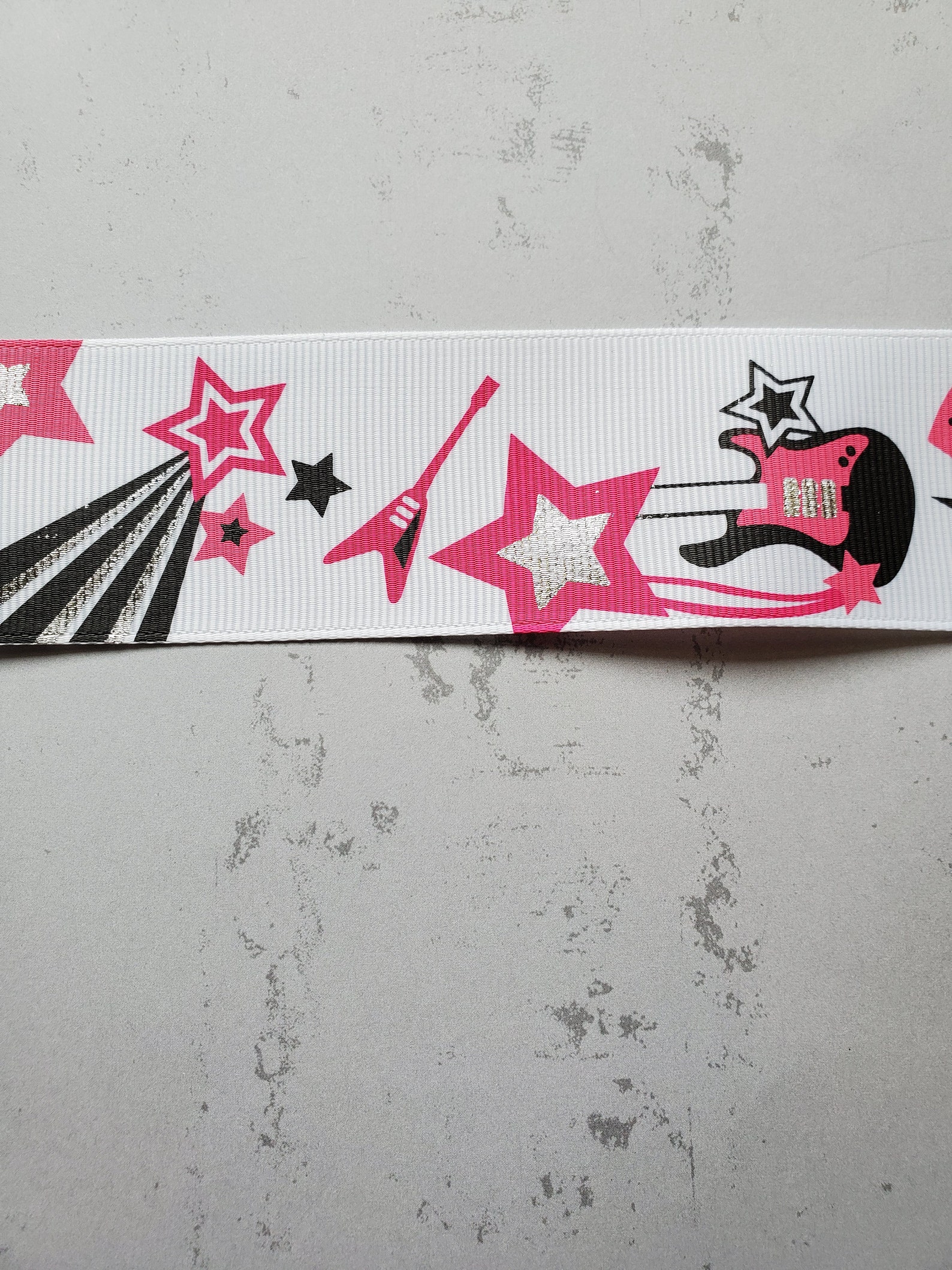 Rock n Roll ribbon 1.5 grosgrain ribbon rock and roll | Etsy