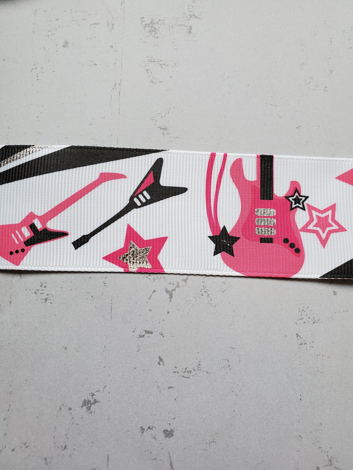 Rock n Roll ribbon 1.5 grosgrain ribbon rock and roll | Etsy