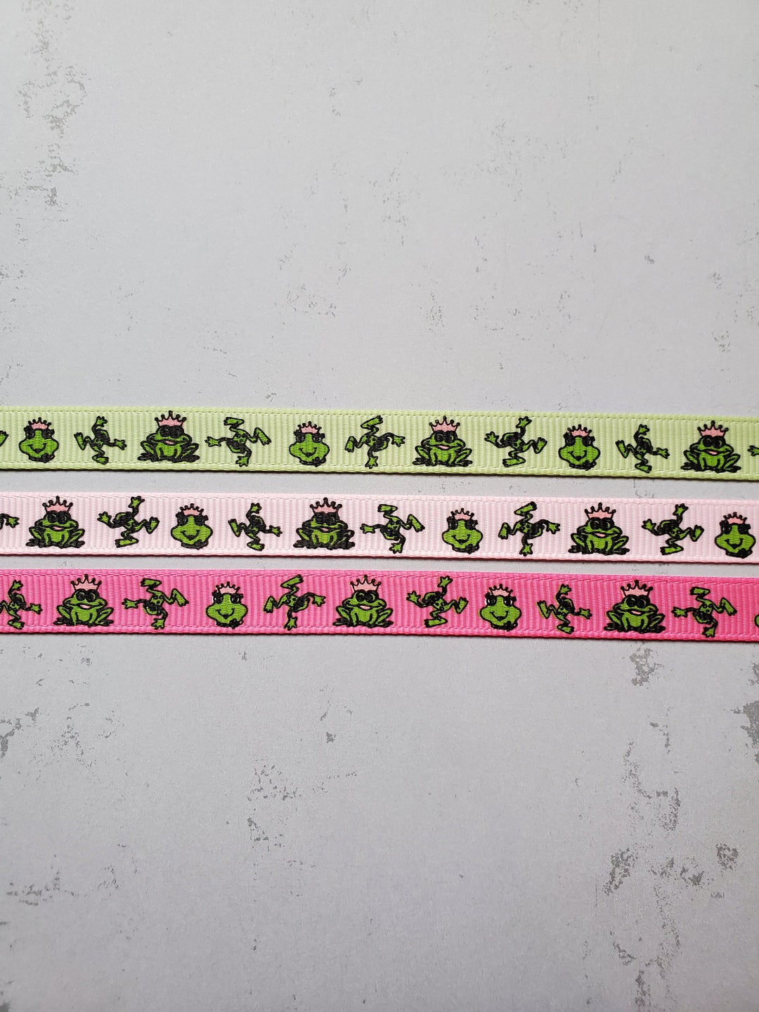 Frog Ribbon, 3/8 Grosgrain Ribbon, Frogs, Animal Ribbon - Etsy