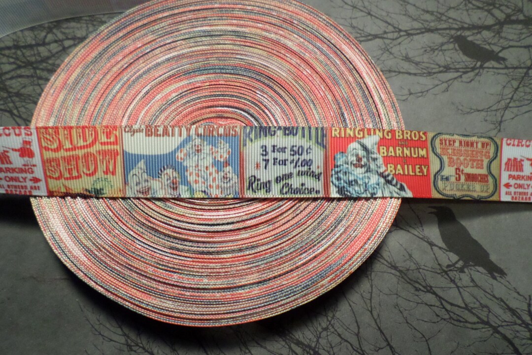 Circus Sideshow Ribbon, Grosgrain Ribbon, Circus, Sideshow - Etsy