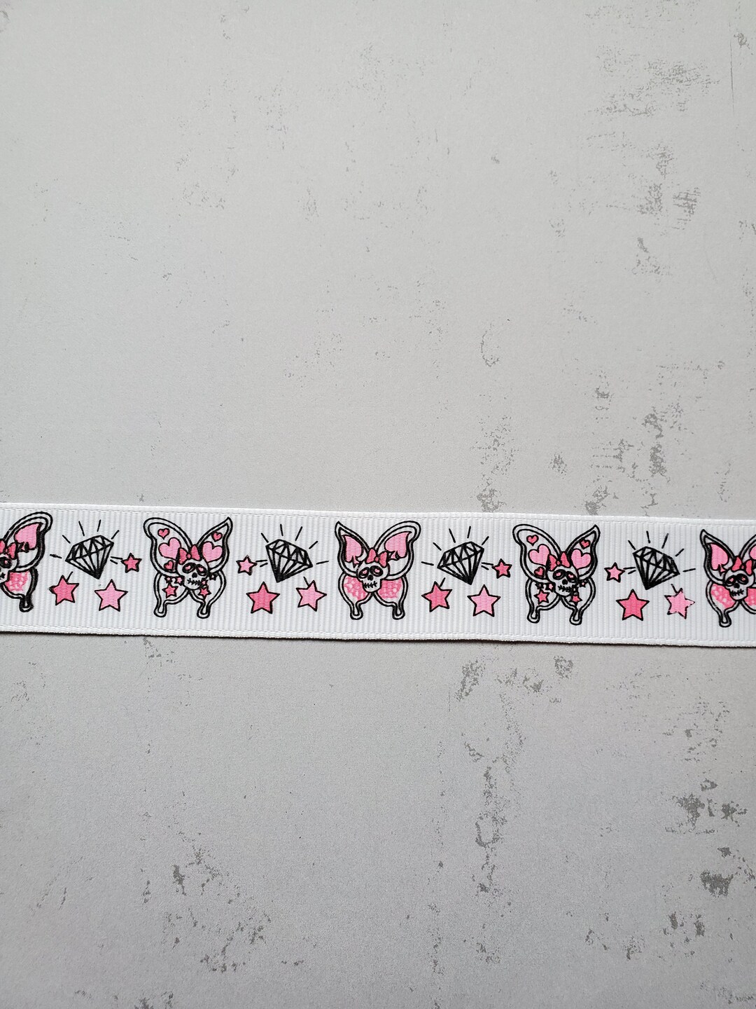 Sugar Skull Ribbon, 7/8 Grosgrain Ribbon, Horror Ribbon, Rockabilly ...