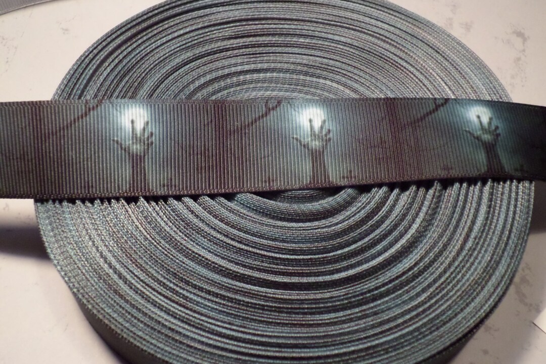 Horror Ribbon, Zombie, Graveyard Ribbon, Grosgrain Ribbon - Etsy