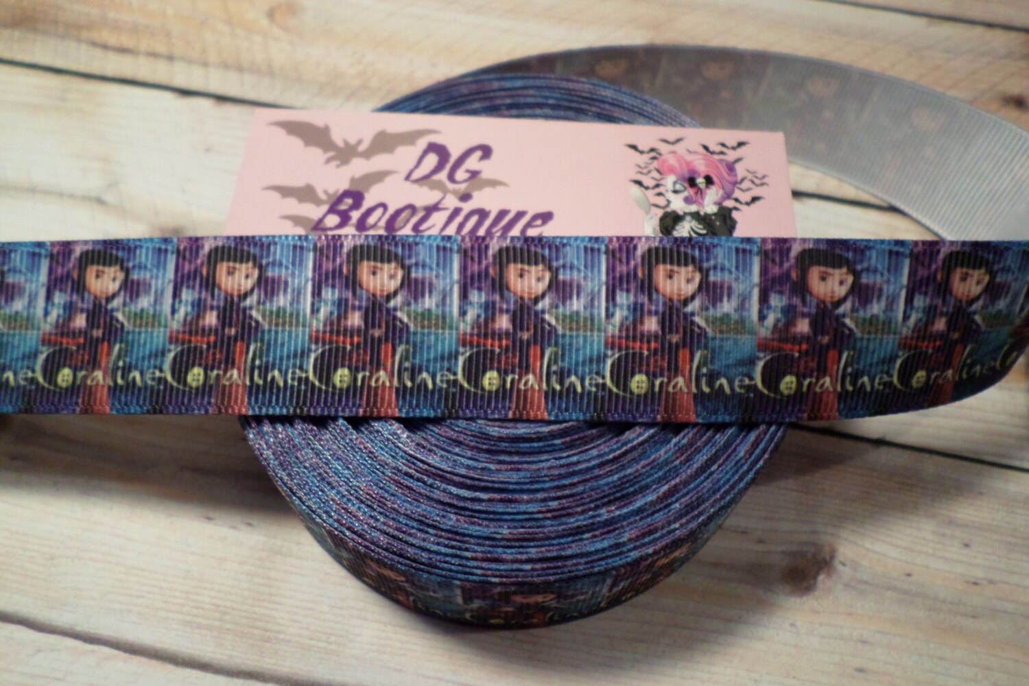 Horror Ribbon Button Eye Girl Grosgrain Ribbon Fandom | Etsy