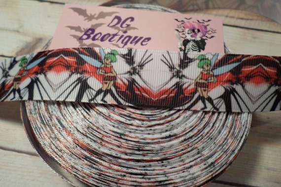 Grosgrain Ribbon Horror Ribbon Goth Fairy Pinup Fairy | Etsy