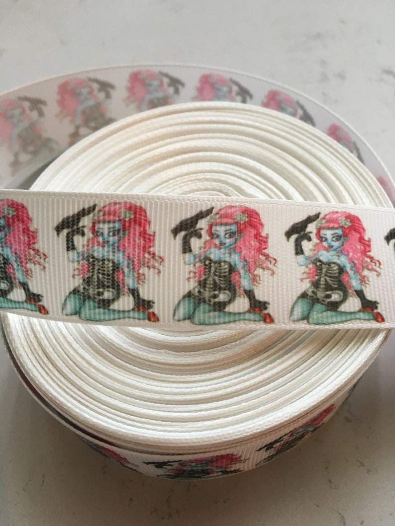 Grosgrain Ribbon Pinup Girl Horror Ribbon Goth Girl Pin up - Etsy