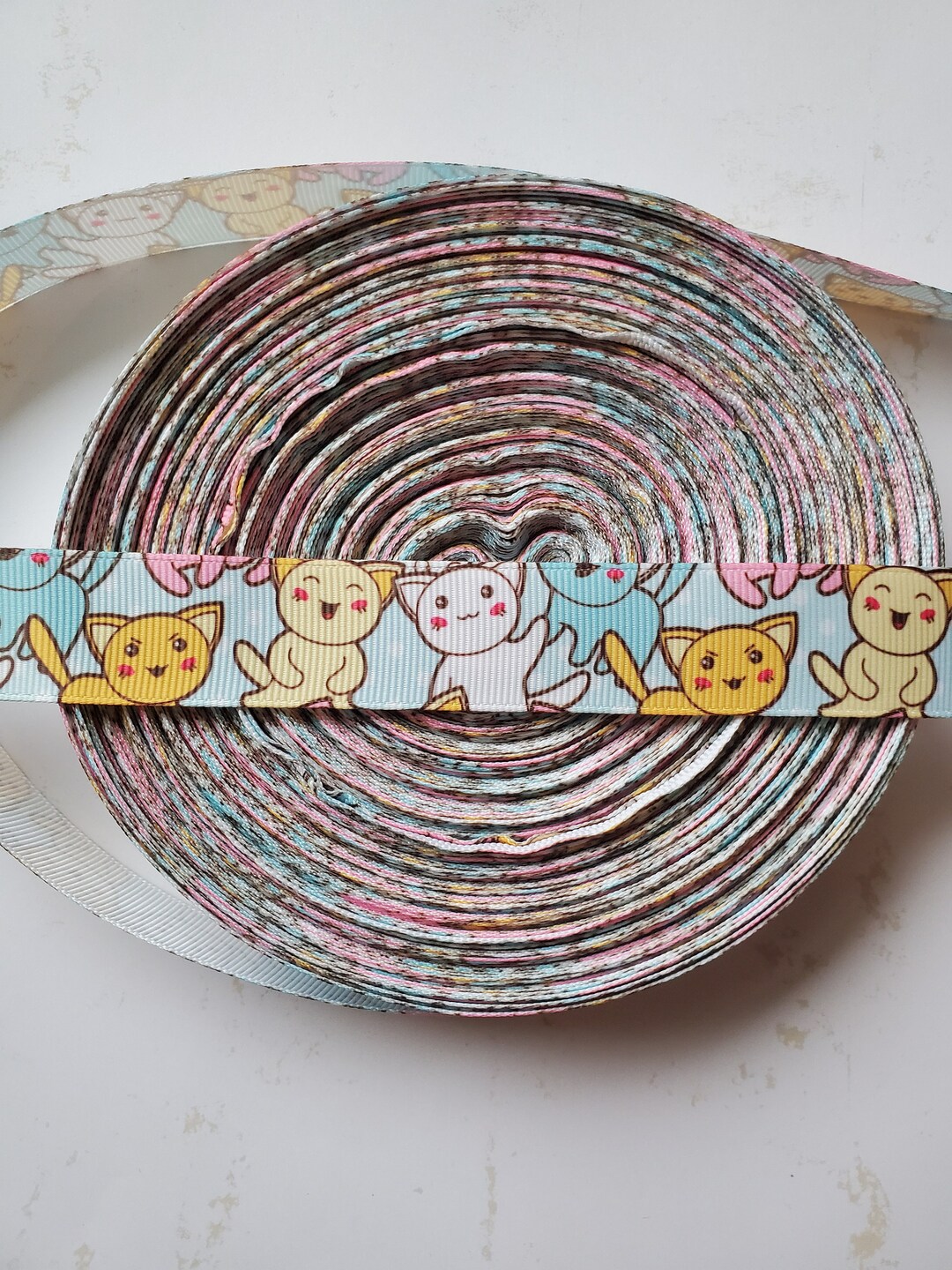 Cat Ribbon Grosgrain Ribbon Creepy Cute - Etsy