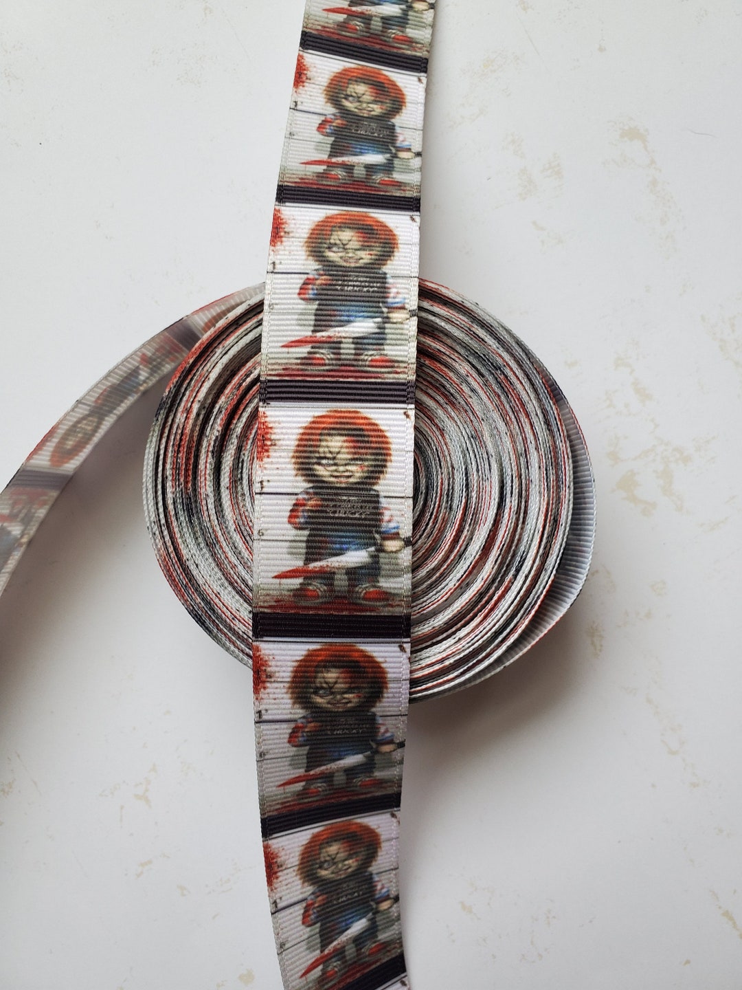 Horror Ribbon Slasher Grosgrain Ribbon Fandom Ribbon 80s - Etsy