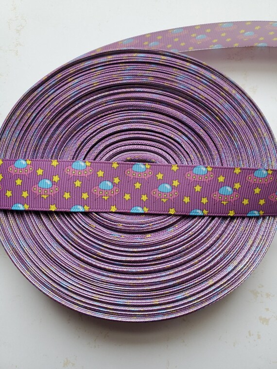Sci Fi Ribbon Alien Horror Ribbon Grosgrain Ribbon Ufo - Etsy