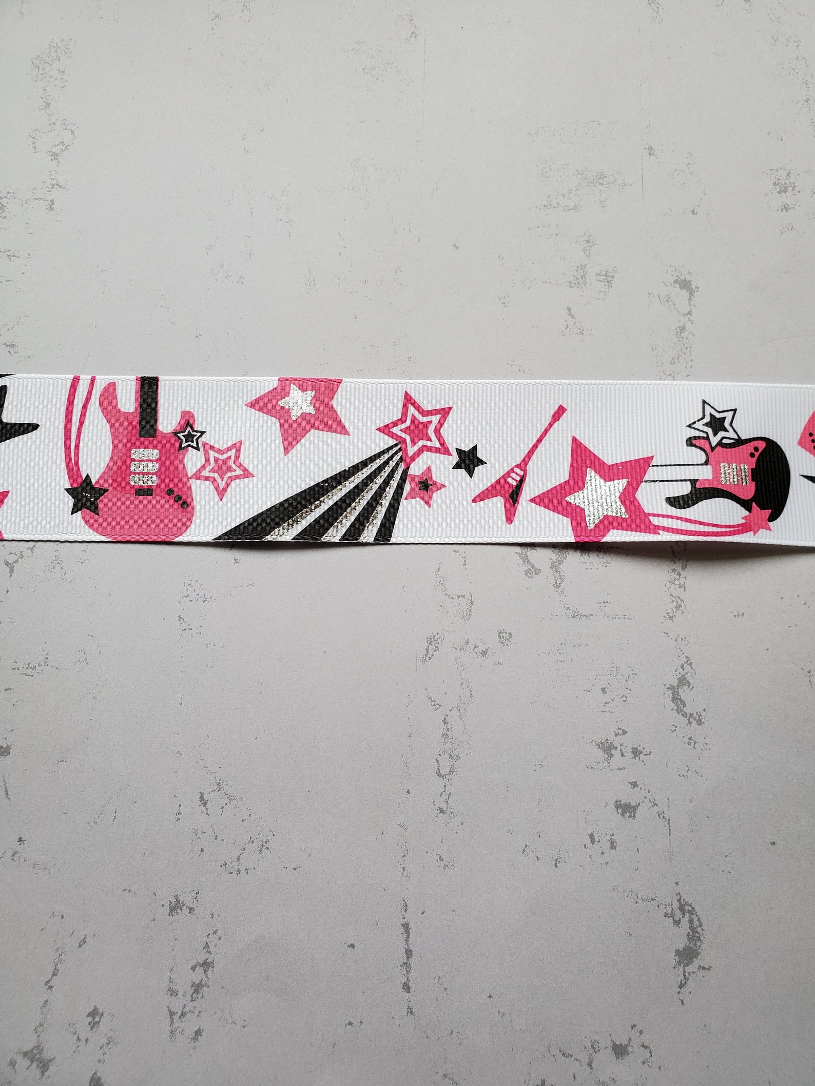 Rock n Roll ribbon 1.5 grosgrain ribbon rock and roll | Etsy