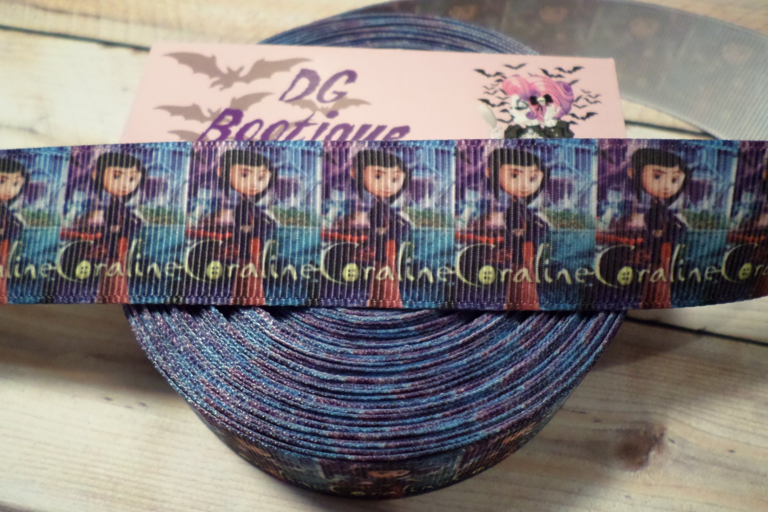 Horror Ribbon Button Eye Girl Grosgrain Ribbon Fandom | Etsy