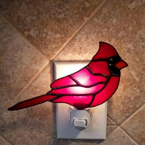 Stained Glass Cardinal Night Light - Etsy