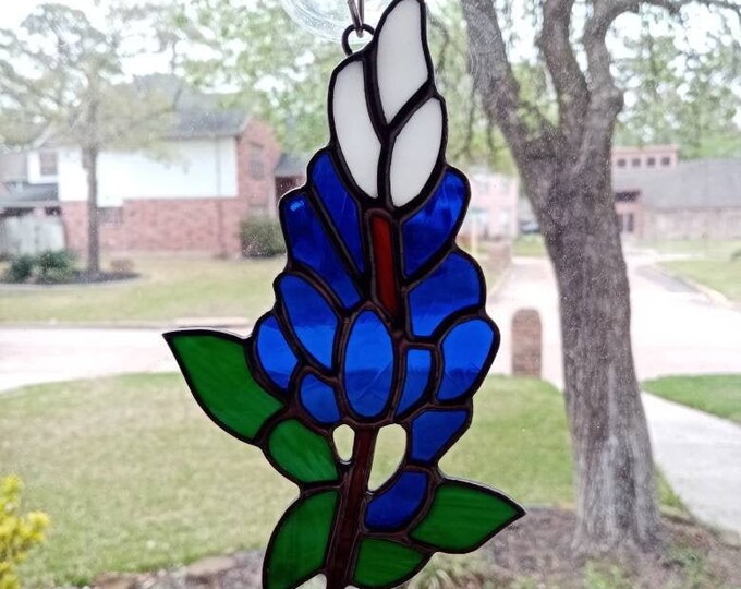 Stained Glass Bluebonnet - Etsy