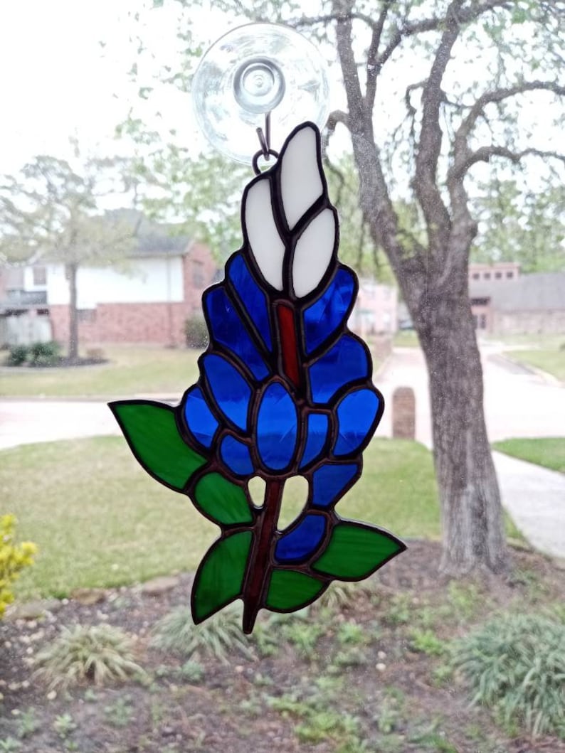 Stained Glass Bluebonnet - Etsy